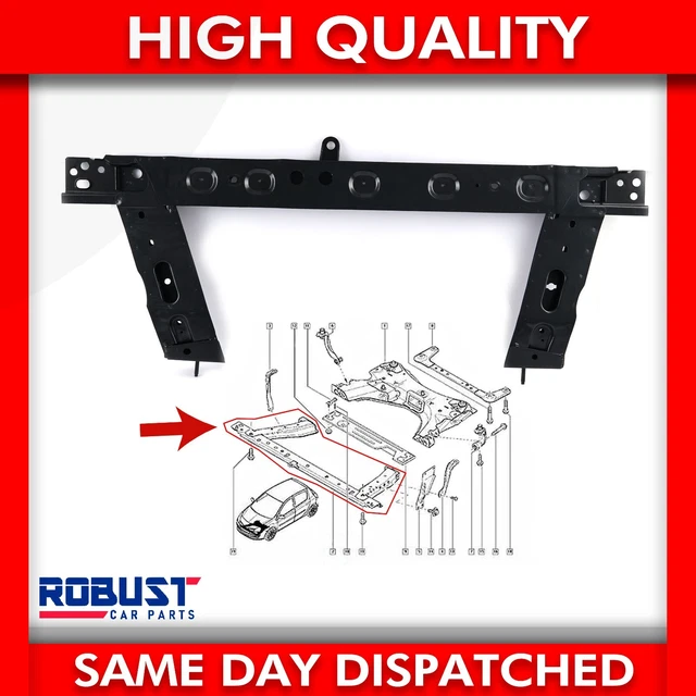 FRONT SUBFRAME RADIATOR Support Engine Panel Bar For Renault Clio (2005 ...