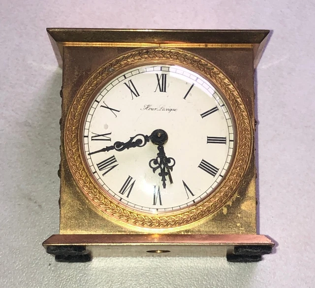 RARE ET ANCIENNE Pendule De Table Reveil Bronze "" Hour Lavigne "" EUR ...