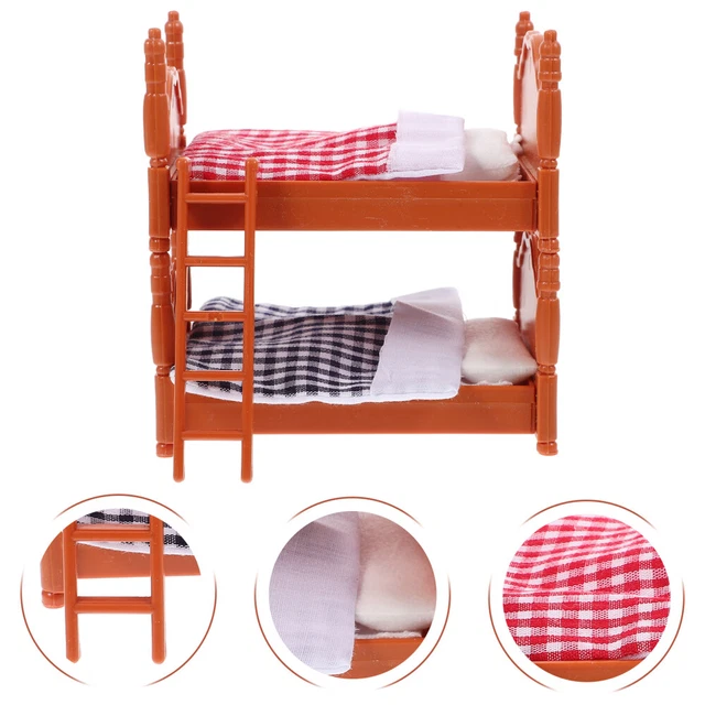 7 PCS DOLLS House Sofas Bed Girl Dollhouse Bunk Mini Bedroom Beds £33. ...