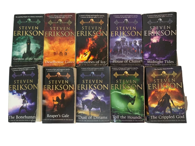 STEVEN ERIKSON MALAZAN BOOK OF THE FALLEN Complete Series Books 1-10 ...