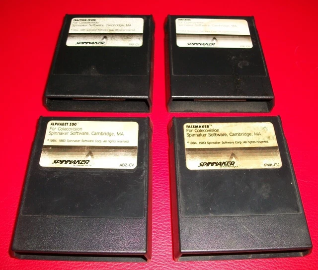 COLECOVISION SPINNAKER SPIELE ~ AlphabetZoo FaceMaker FractionFever ...