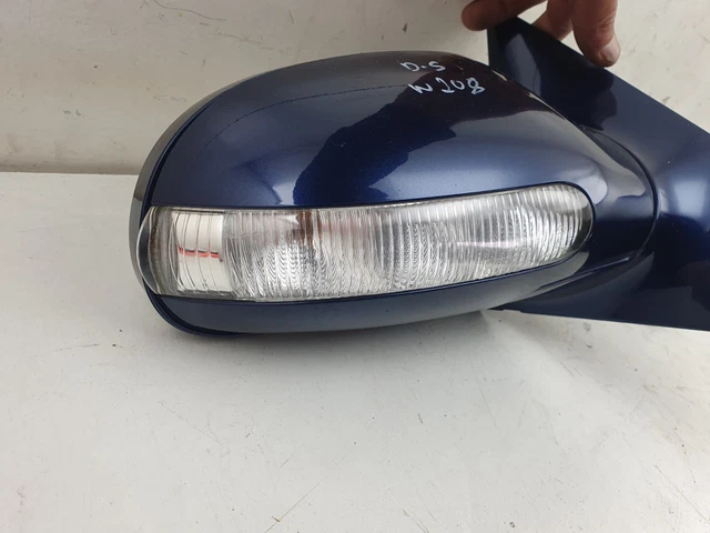 MERCEDES CLK W208 Driver Side Right Power Fold Wing Mirror Dark Blue £ ...