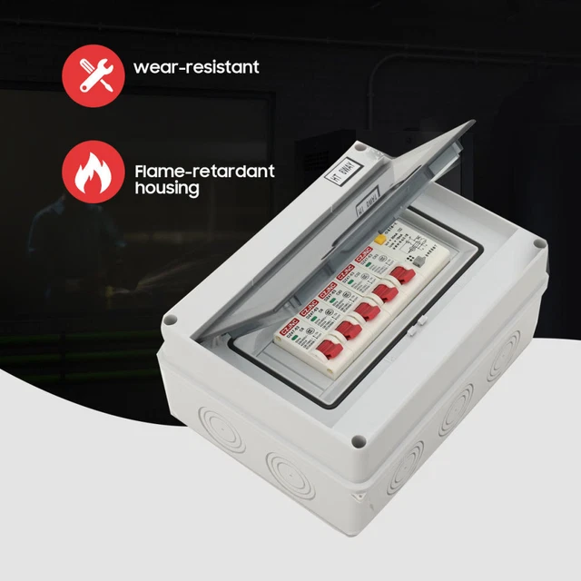 8 WAY GARAGE Shed Camper Van Caravan Consumer Unit Fuse Box with RCD ...