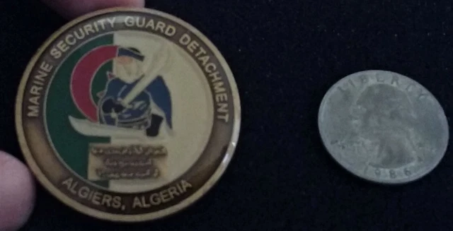 RARE MSG AMMAN Jordan Marine Security Guard Detachment USMC Corps Challenge Coin £28.70 ...