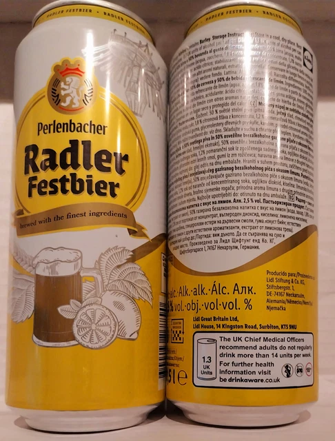 NEUE BIERDOSE 0,5L Perlenbacher Radler Festbier fürs Ausland EUR 2,09 ...
