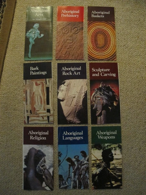 9 AUSTRALIAN ABORIGINE Brochures - Rare c1980 Aboriginal Art Series ...