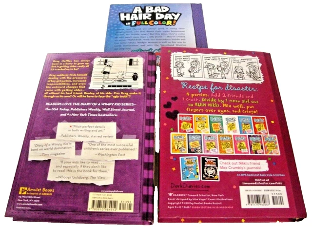 CAPTAIN UNDERPANTS, DORK Diaries, Diary Of A Wimpy Kid - Mixed Lot Of 3 ...