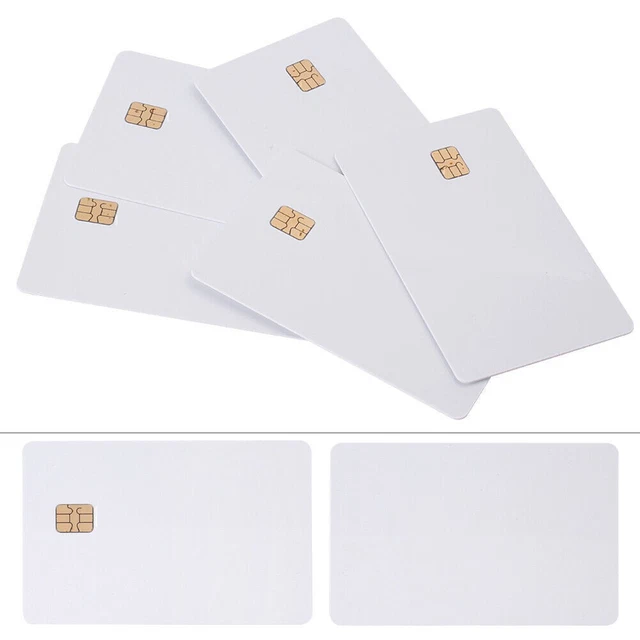 5PCS ISO PVC IC With SLE4442 Chip Blank Smart Card Contact IC Card ...
