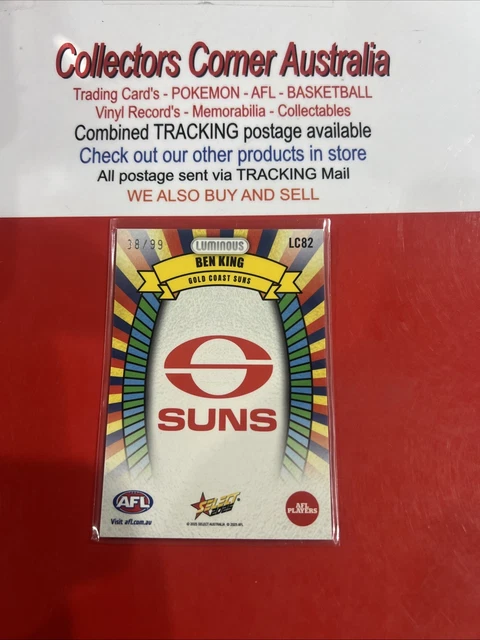 2025 SELECT FOOTY Stars Hobby CARNIVAL Ben King Gold Coast Suns 38/99 ...