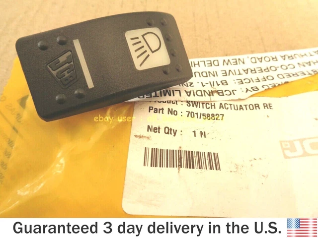 JCB BACKHOE- GENUINE Jcb Actuator Rear Work Light Switch Cover (Part ...