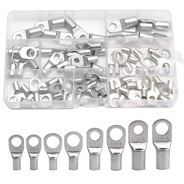 65-PIECE CABLE LUG set, battery cable lugs, heavy-duty wire lugs (AWG ...