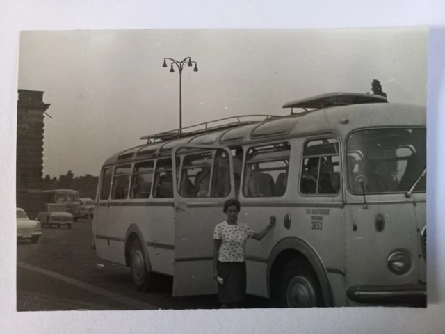 VINTAGE FOTO B&W DDR VEB Kraftverkehr Dresden 3653 - 1960s - 9,5x6,5cm ...