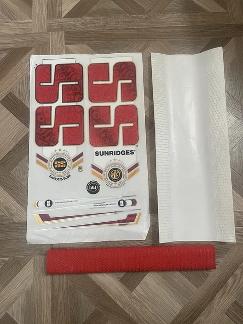 ORIGINAL SS CRICKET Bat Stickers 3d Embossed (Rare) With Grip And Scuff ...