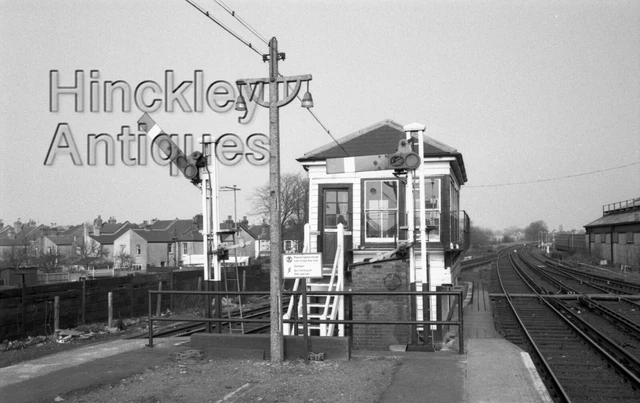 35MM NEGATIVE BR British Railways Scene View Addiscombe Station Signal ...