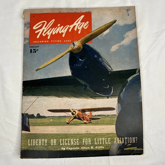 FLYING AGE MAGAZINE Aviation Lockheed P-38 Ryan FR-1 Flight February ...