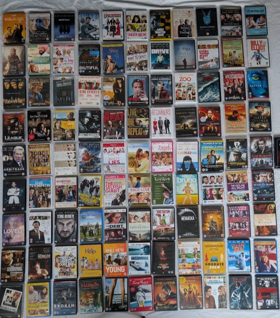 HUGE 99 DVD Film Bundle Job Lot - Defined Titles, not random. 190 Hours ...