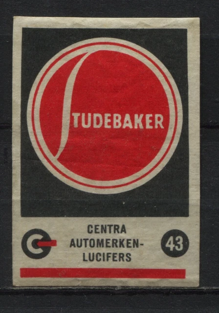 STUDEBAKER LOGO CAR Brands Vintage Dutch Matchbox Label $5.49 - PicClick AU