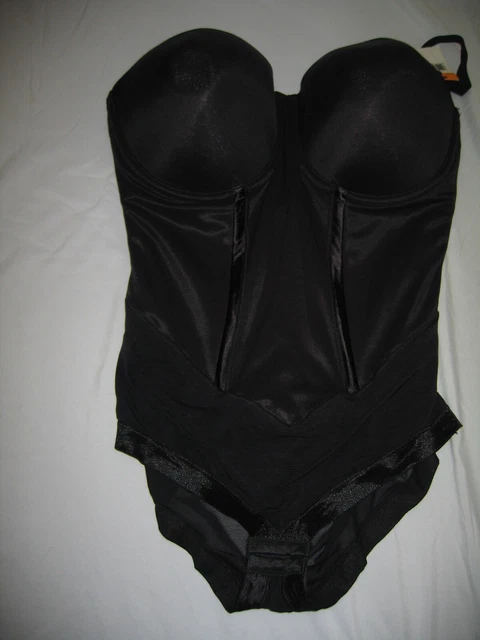 MAIDENFORM BRA 40DD Black Corset Teddy Bodysuit Sexy 1256 Underwire NEW ...