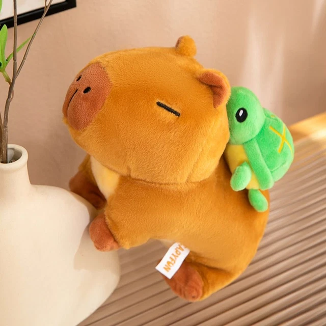 FLUFFY CAPYBARA PLUSH Doll With Turtle Capibara Anime Fluffty Toy ...