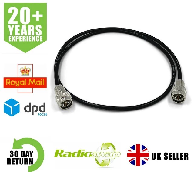 BARENCO AC-NP10NP223 N Type Male To N Type Male 1M Rg223 Cable £19.95 - PicClick UK