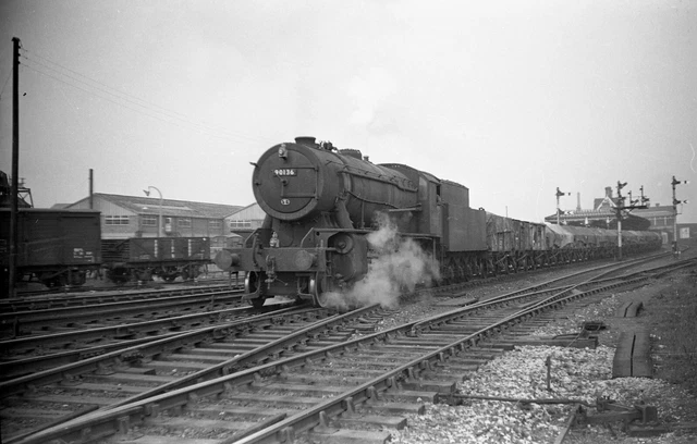 ORIGINAL 35MM NEGATIVE of 90136 at Burton on Trent station.With ...