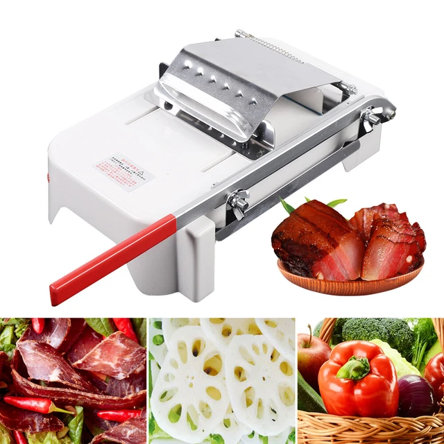 MANUAL MEAT SLICER Meat Cutting Machine Frozen Beef Mutton Ham Hand ...