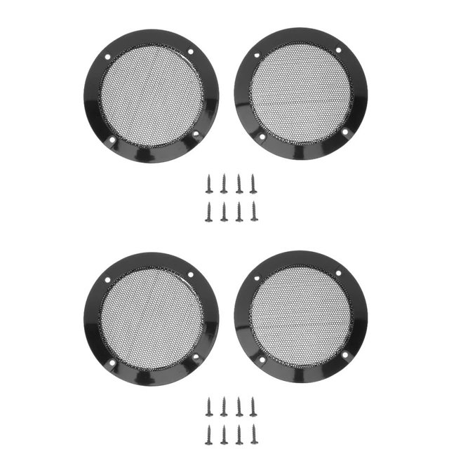 2 SETS SPEAKER Grill Cover Car Protective Circle Mesh Woofer Horn Guard ...