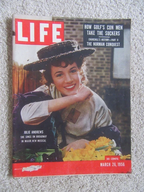 LIFE MAGAZINE ORIGINAL March 1956 Issue Julie Andrews/Pygmallion Cover ...
