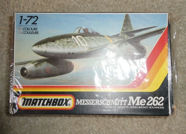 VINTAGE 1:72 SCALE Matchbox Messerschmitt Me262 Airplane Model Kit NIB ...