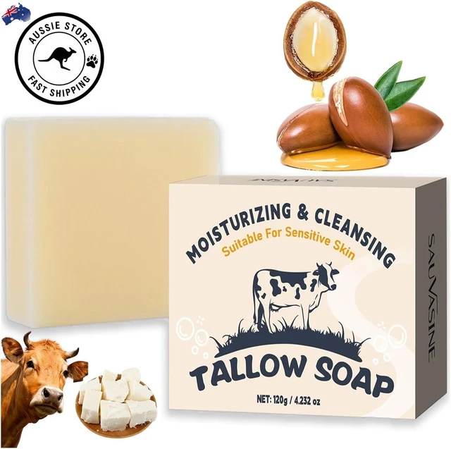 BEEF TALLOW SOAP Bar,Beef Handmade Bar Soap,MoisturisingTallow Soap ...