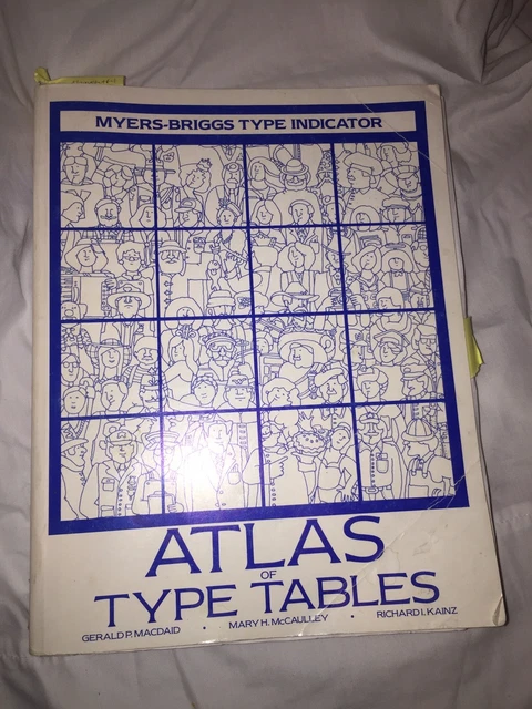 TABLEAU INDICATEUR ATLAS des types Myers-Briggs (MBTI) 1986 EUR 80,11 ...