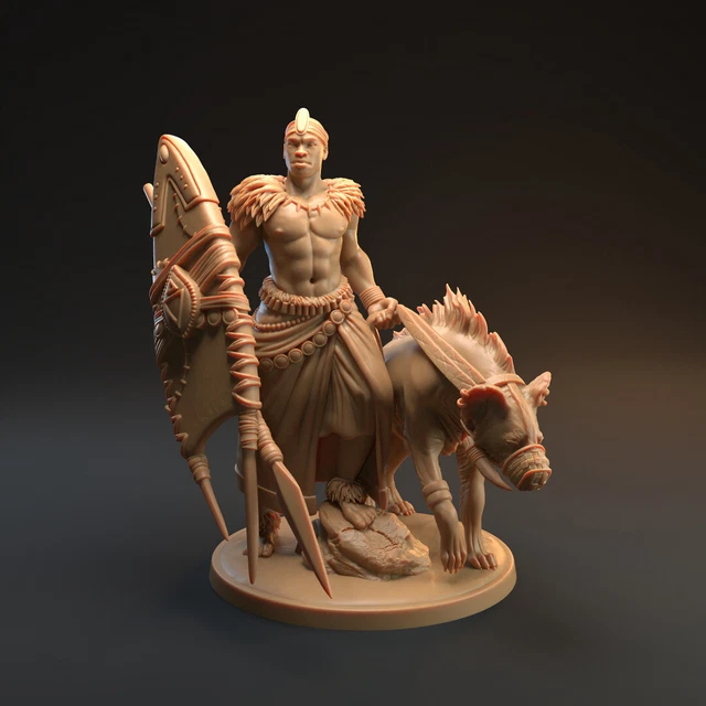 KIPTANU - AFRICAN Warrior - 3d Printed Miniature - Fantasy - D&D ...
