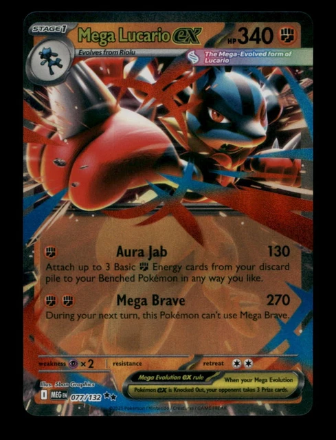 ME01: MEGA EVOLUTION #077/132 Mega Lucario ex £2.05 - PicClick UK