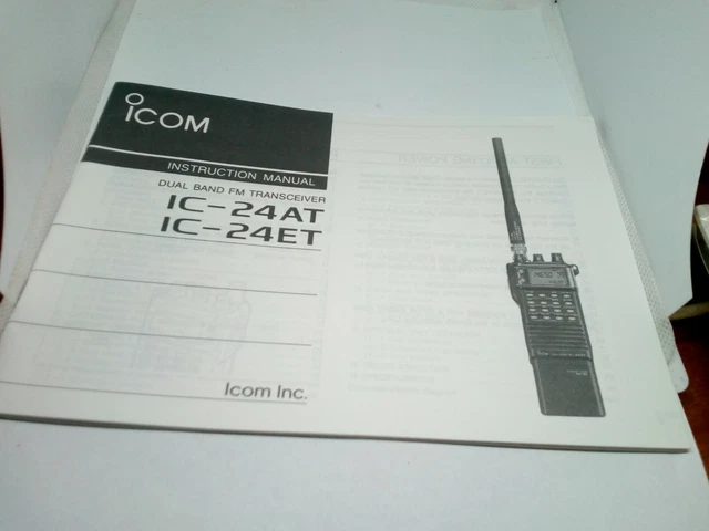 ICOM IC- 24 AT IC-24ET Instruction Manual ORIGINAL EUR 14,99 - PicClick FR
