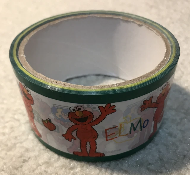 SESAME STREET ELMO Print Craft Packing Tape Sticker 2" Wide Green ...