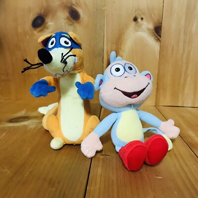 DORA THE EXPLORER Ty Beanie Baby Swiper & Boots Plush 7” Figure Dolls B ...