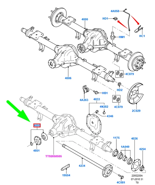 NEW FORD TRANSIT Mk3 Rear Axle Diff Oil Sealing Kit 1507834 3C11-4C014 ...