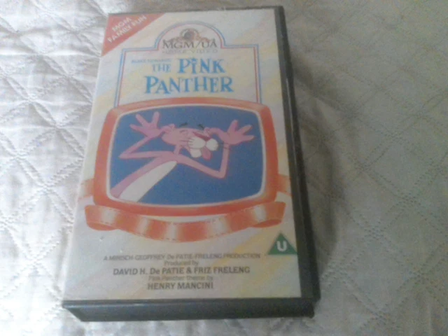 THE PINK PANTHER ~ Vhs Video Cassette ~ Rare ~ 1986 ~ Childrens ...