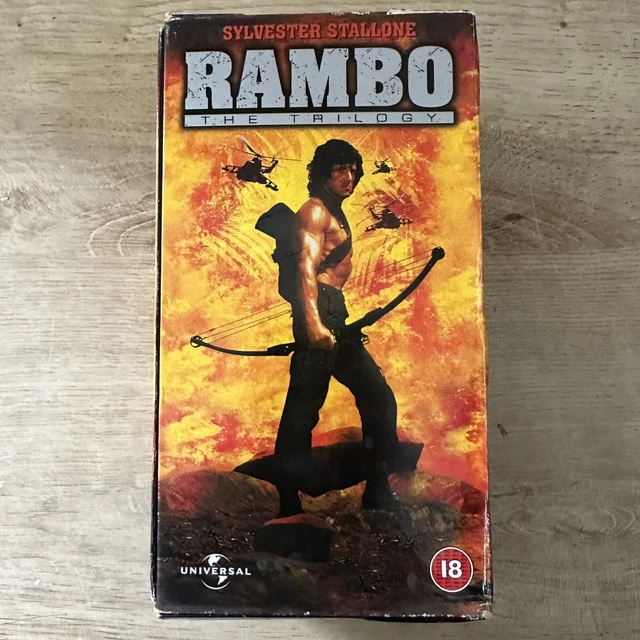 VHS BOXED SET RAMBO Trilogy - Sylvester Stallone - REDUCED 20/05 £7.99 ...