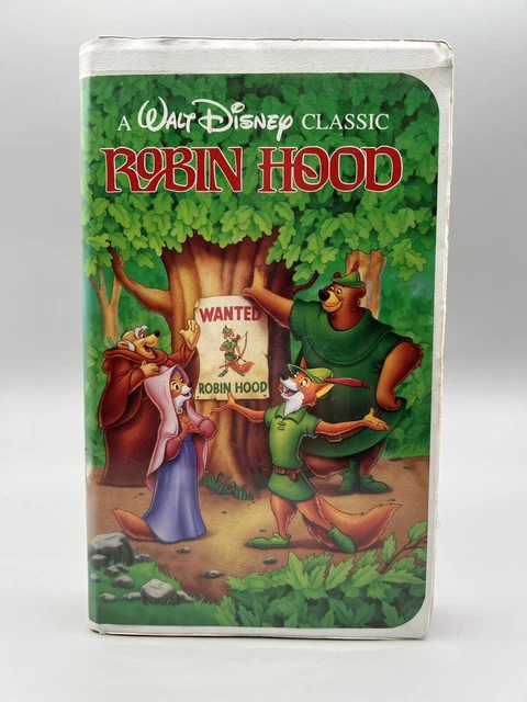 DISNEY ROBIN HOOD VHS Clamshell Walt Disney Classic Black Diamond ...