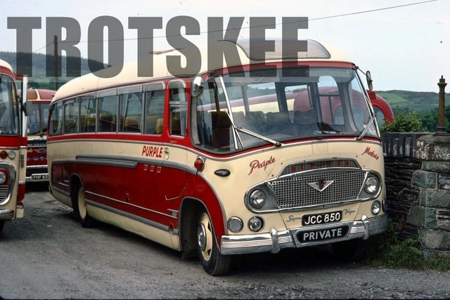 35MM SLIDE PURPLE Motors Bedford SB1 Duple JCC850 1976 Original £3.99 ...