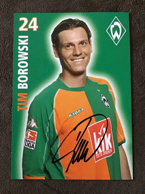 AUTOGRAMMKARTE TIM BOROWSKI SV Werder Bremen/ Nationalspieler ...