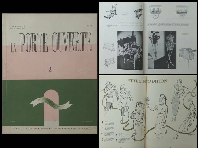 LA PORTE OUVERTE n°2 1946 RENE PROU, BISSIERE, NINA RICCI, PAQUIN ...