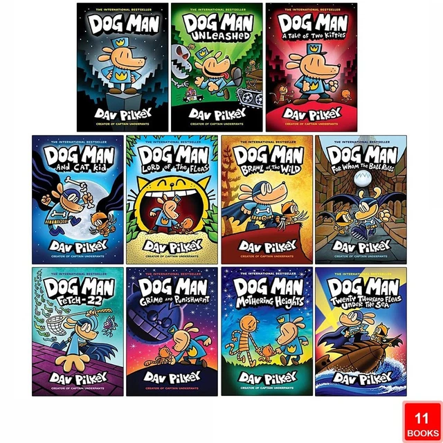 DOG MAN SERIES 1-11 Books Collection Set By Dav Pilkey Dog Man ...