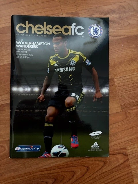 CHELSEA V WOLVERHAMPTON Wanderers Programme - League Cup, 25th ...