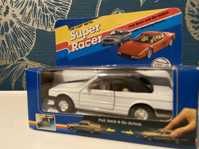 RARE VINTAGE DIE-CAST Metal Super Racer In Original Box Pull Back & Go ...