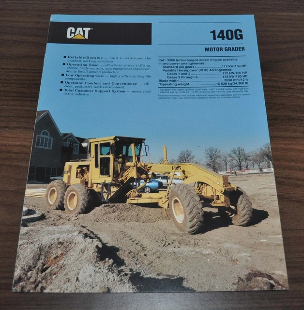 CATERPILLAR 140G MOTOR Grader Specification Technical Data Cat Brochure ...