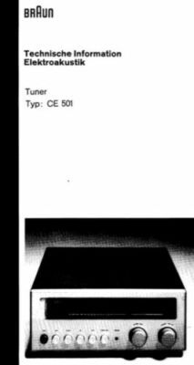 BRAUN EC 501 Schematic Diagram Service Manual schaltplan schematique £ ...