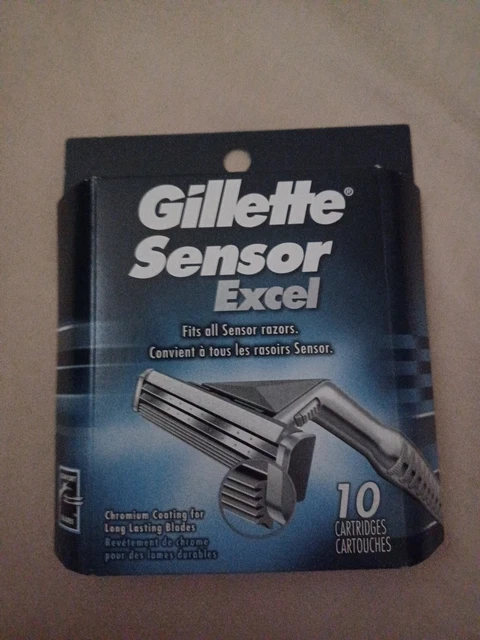 GILLETTE SENSOR EXCEL Shaving Cartridges - Pack of 10 $11.00 - PicClick