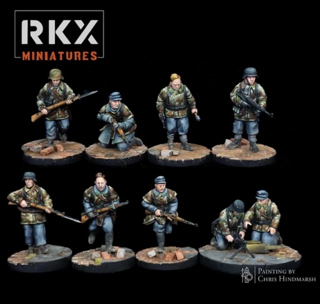20MM WW2 GERMAN Luftwaffe field divisions Infantry Squad 3D Printed ...